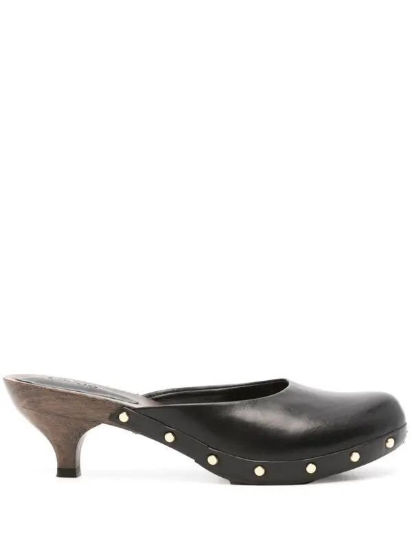 Chloé Judith 40mm Leather Mules - Black