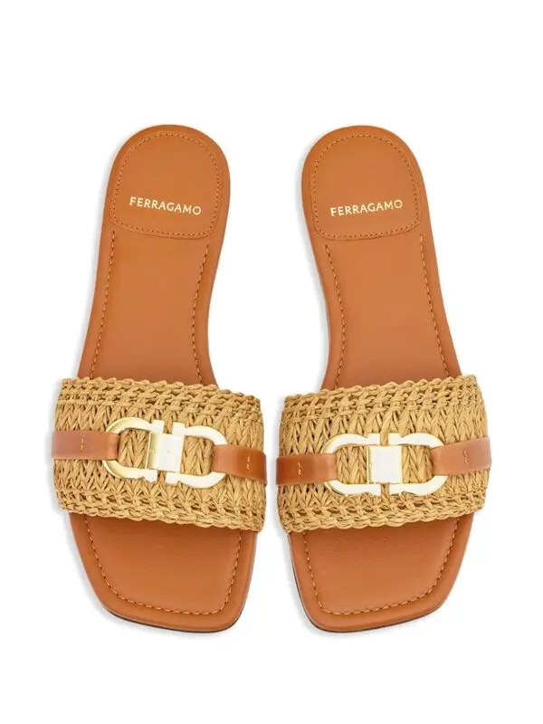 FERRAGAMO Gancini Flat Sandals