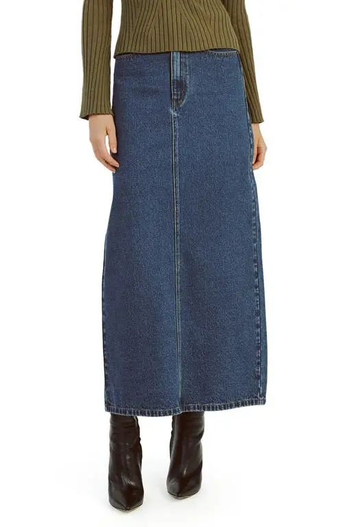 Bardot Evianna Denim Maxi Skirt - Washed Indigo