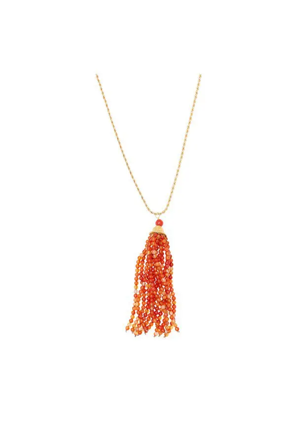 KENNETH JAY LANE Tassel Statement Necklace