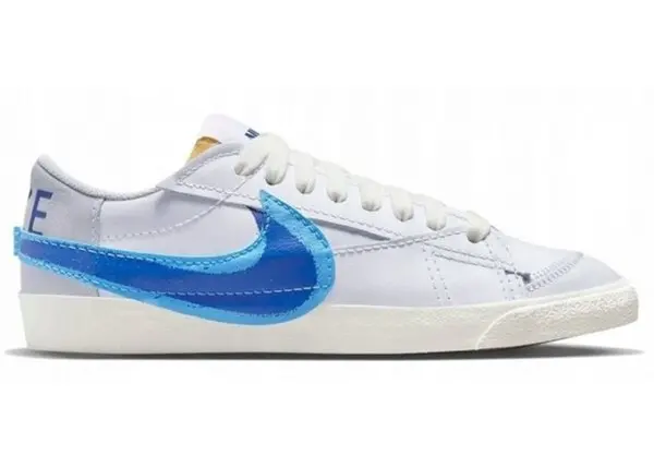 Nike Blazer Low 77 Jumbo Double Swoosh Sneakers - White/university Blue/sail