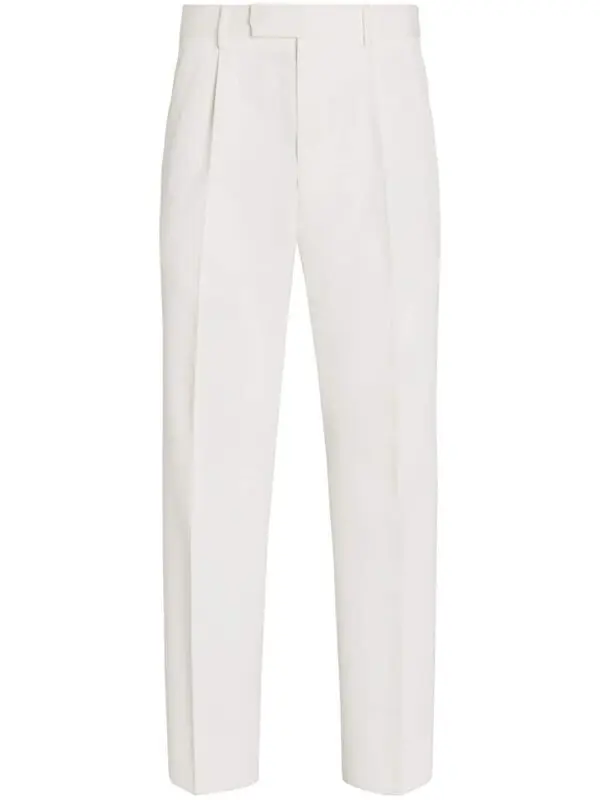 Zegna Pleated Trousers - White