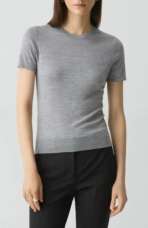 Theory Regal Wool Sweater - Cool Heather Grey - Wm1