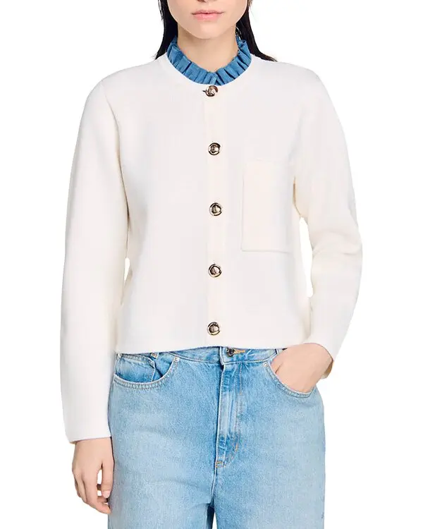 Sandro Meunier Cardigan - Ecru