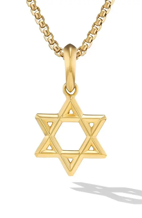 David Yurman Star Of David Pendant - 18k Gold