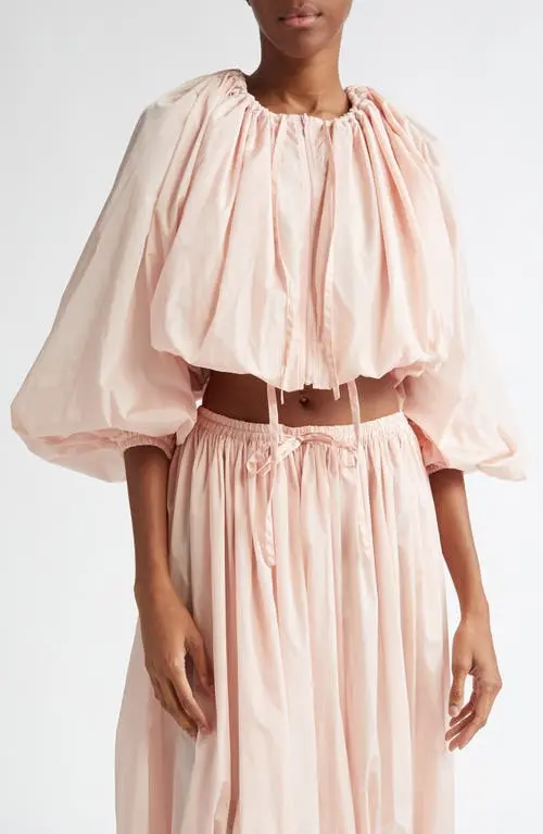 Alaïa Balloon Crop Taffeta Jacket