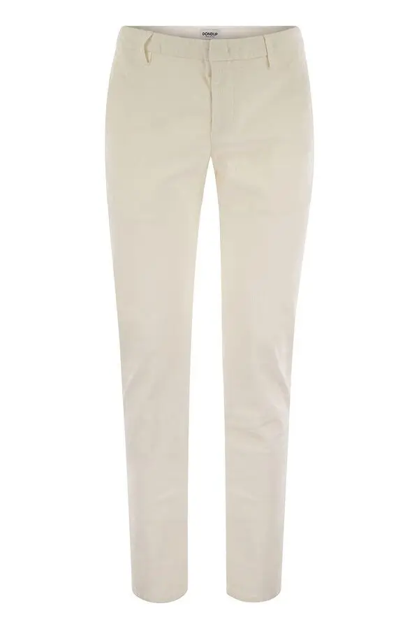 DONDUP Spiritissimo Regular Chino Trousers In Light Gabardine - Beige