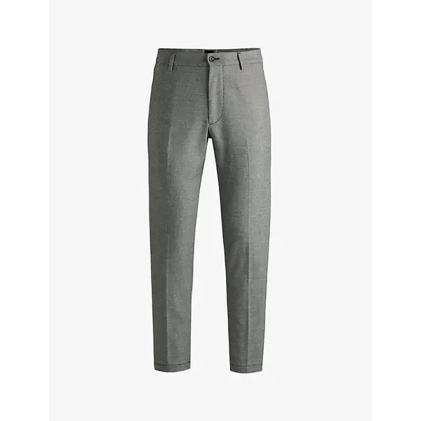Hugo Boss Micro-check Tapered-leg Trousers