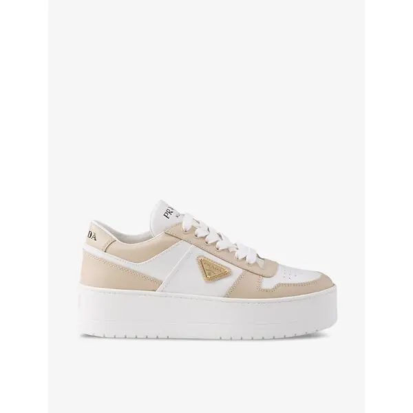 Prada Downtown Platform-sole Leather Trainers