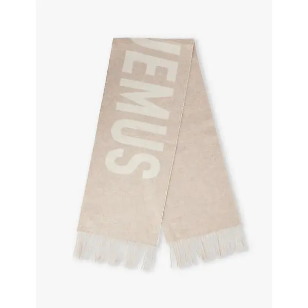 Jacquemus L'echarpe Wool-knitted Fringed Scarf - Multi-beige