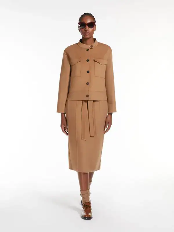 Max Mara Wool Pencil Skirt - Camel | Editorialist