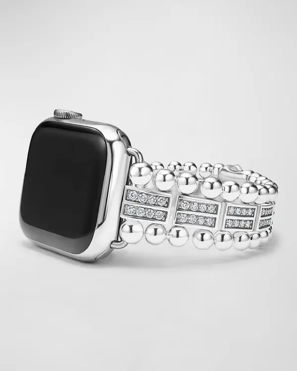 Lagos Smart Caviar Diamond Apple Watch Band