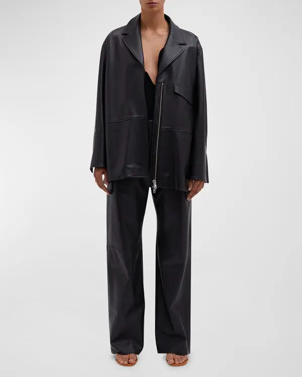 Christopher Esber Charli Leather Zip-front Jacket
