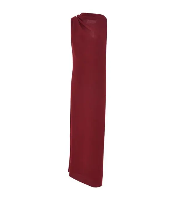 THE ROW Nassau Silk Maxi Dress - Burgundy | Editorialist