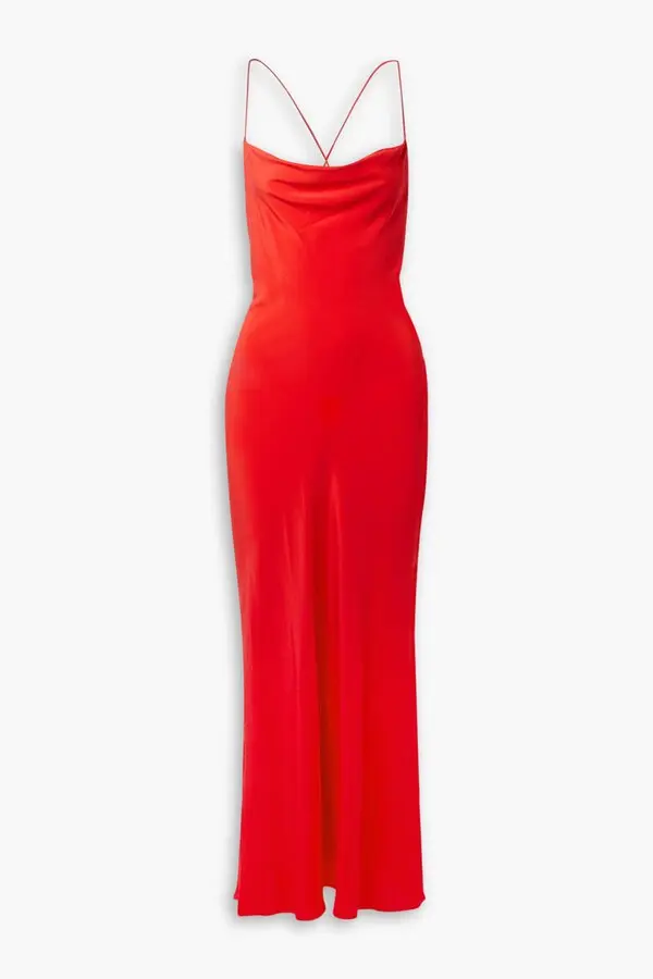 strapless open back dress Poppy Red VOLUMINOUS Cotton and Silk Mini Dress / MATTEAU main image 1