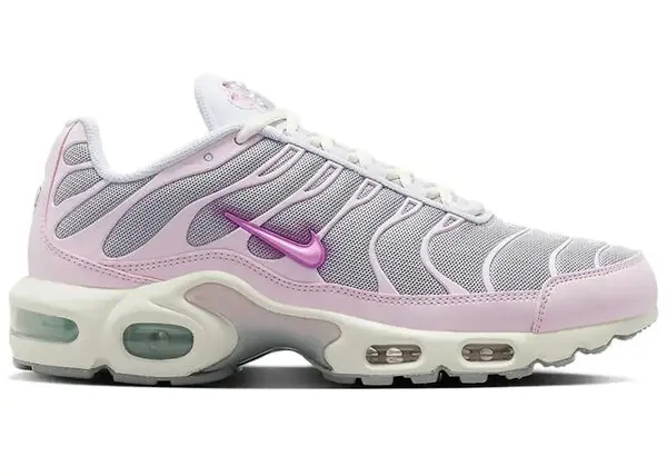 Nike Air Max Plus Paw Print Sneakers - Football Grey/white/pink Foam