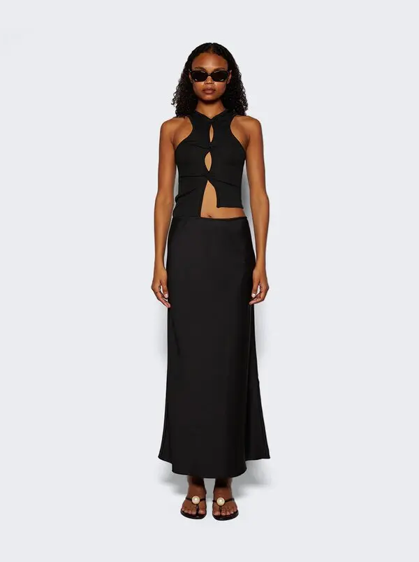 Christopher Esber Open Twist Satin Tank Dress