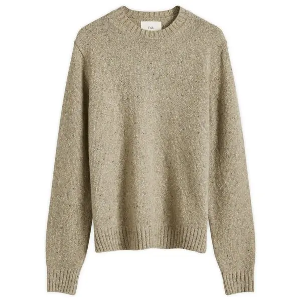 Folk Chain Crew Knit - Light Sage