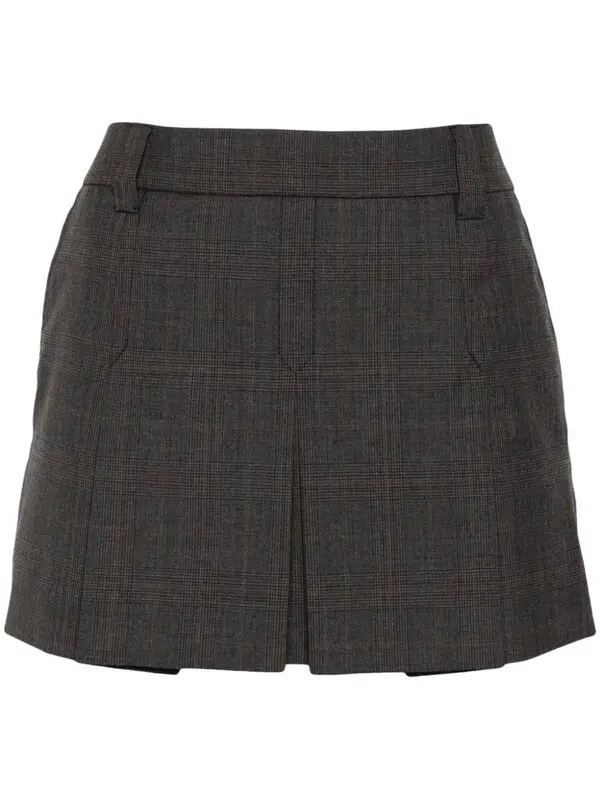 Miu Miu Logo-patch Mini Skirt