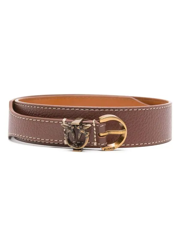 PINKO Brown Calfskin Regular Women\'s Belt Pinko Belt woman - Brown | 100143A32A | GIGLIO.COM main image 3