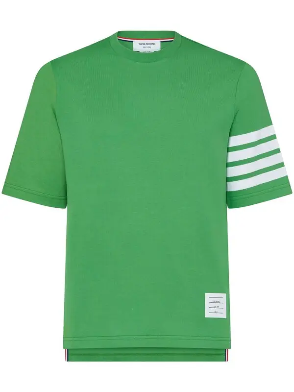 Thom Browne 4-bar Round-neck T-shirt - Green