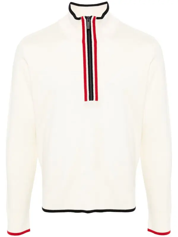 Thom Browne Rwb Stripe Sweater - 100 - White