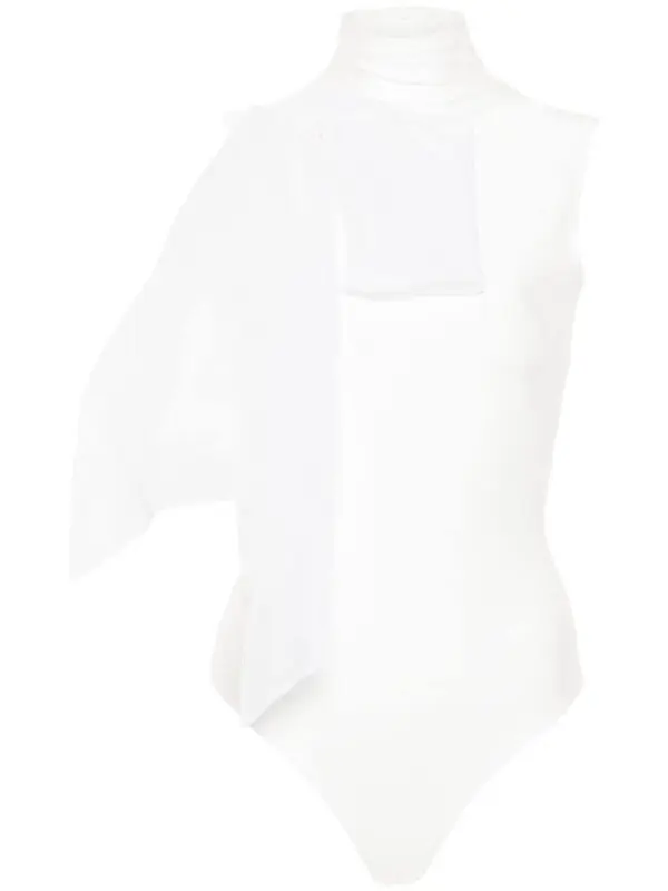 ATU BODY COUTURE Draped Bodysuit - White