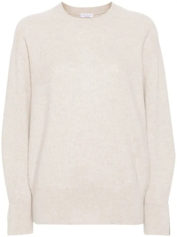 Brunello Cucinelli Monili-chain Sweater - Neutrals