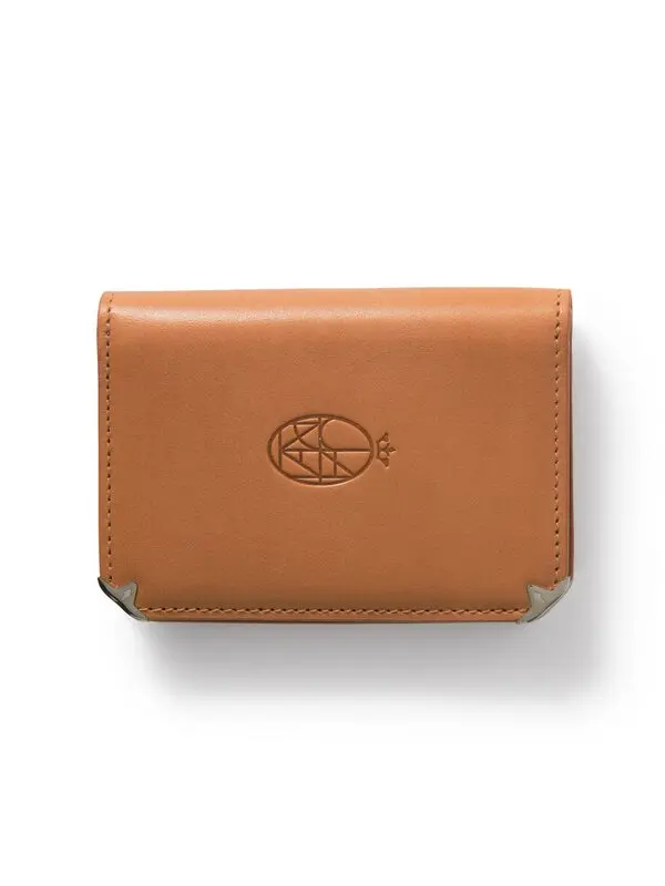 JACQUES MARIE MAGE Elston Leather Trifold Wallet - Brown