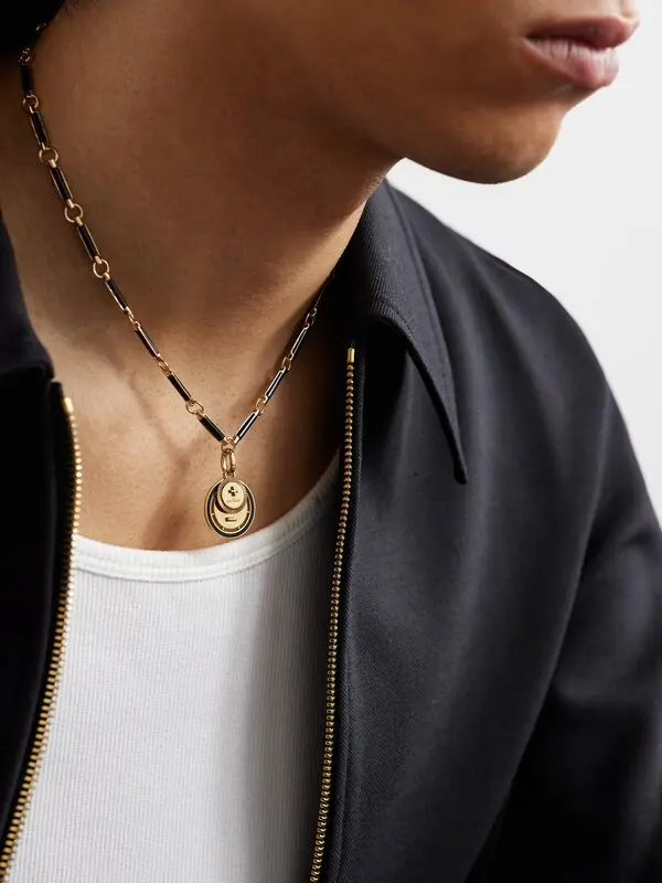 FOUNDRAE Ever Growing Vivacity 18-karat Onyx Necklace