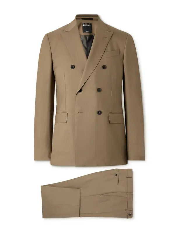 Zegna Double-breasted Trofeo™ Wool-twill Suit