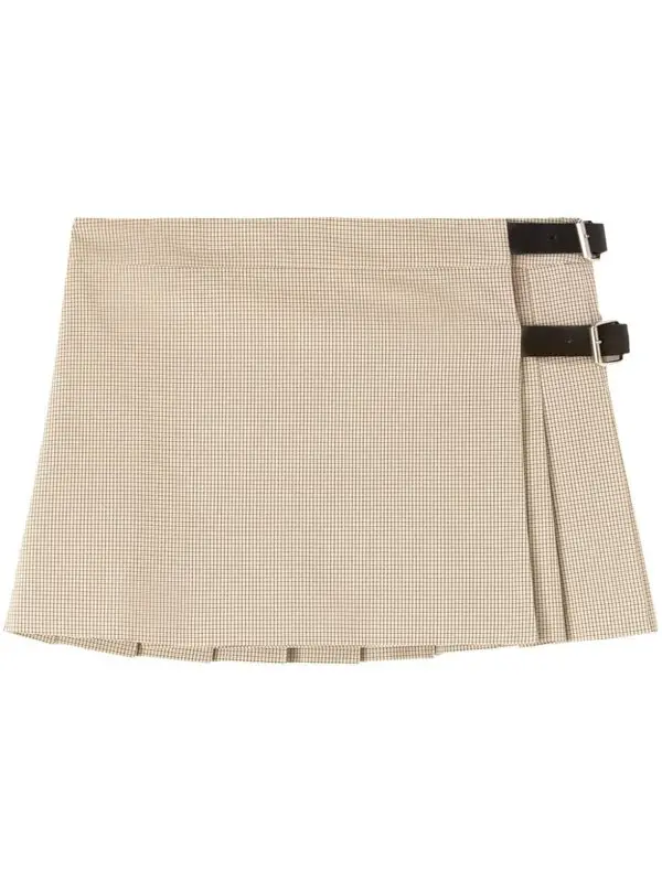 AMBUSH Checkered Belted Miniskirt
