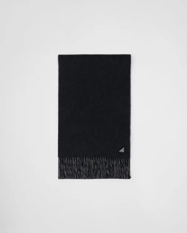 Prada Double Cashmere Scarf - Slate/anthracite