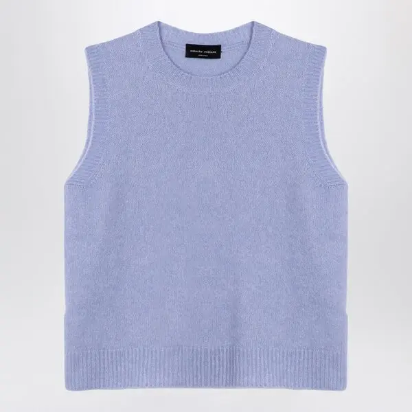 ROBERTO COLLINA Cashmere Blend Waistcoat - Light Blue