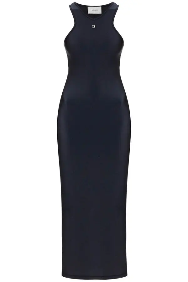 Coperni Shiny Jersey Midi Dress In Black - 43% Off | Editorialist