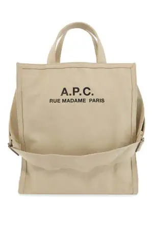 RéCupéRation Canvas Shopping Bag In Beige 11% Off