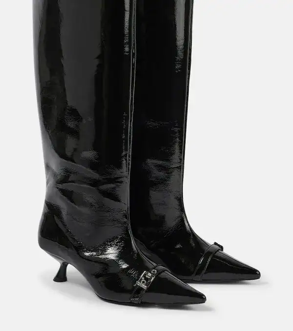【GANNI】Synthetic Naplack Boots Ganni Synthetic Naplack Boots In Black - 40% Off | Editorialist