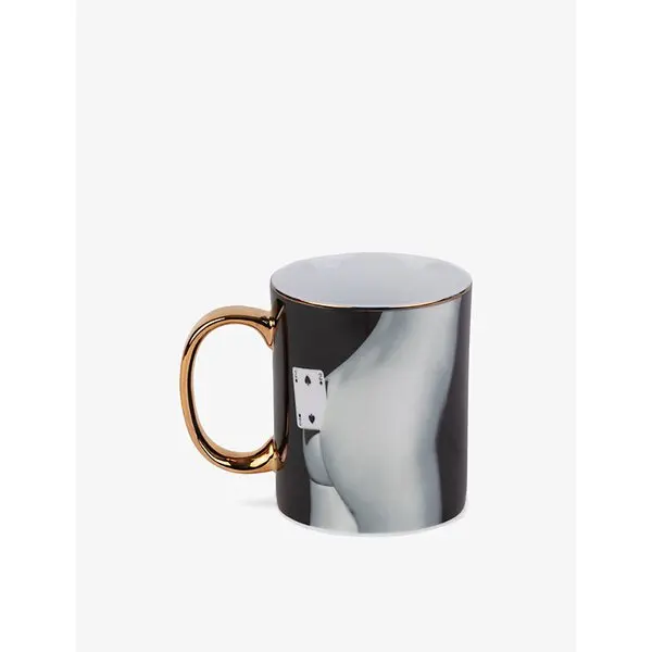 SELETTI X Toiletpaper Two Of Spades Fine-porcelain Mug 10cm - One-color