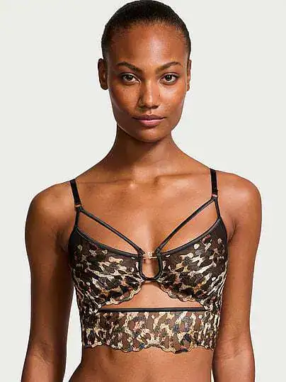 top sexy clothes Victoria'S Secret Very Sexy Leopard Embroidery Strappy Bra Top In Print -  67% Off