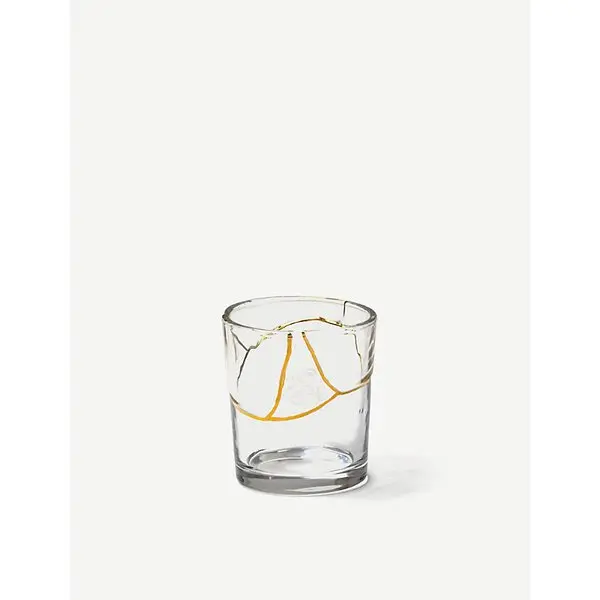 SELETTI Kintsugi Glass And Gold Tumbler - None