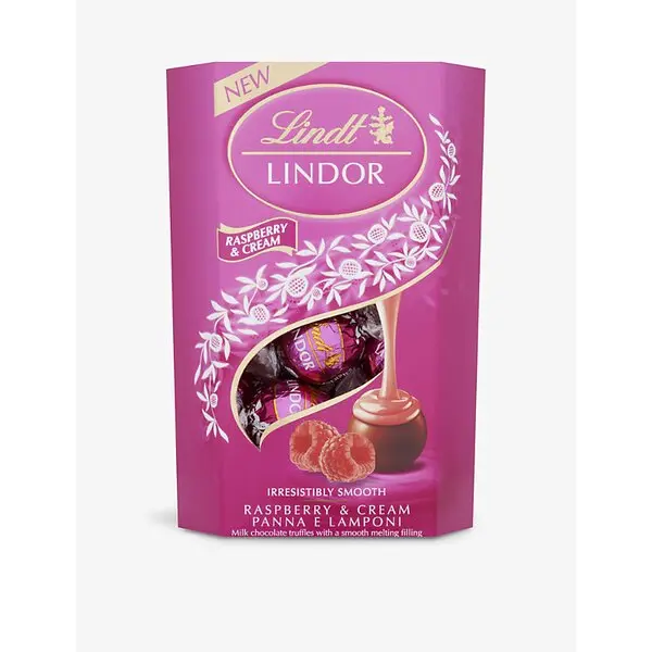 LINDT Lindor Raspberry Milk-chocolate Truffles 200g