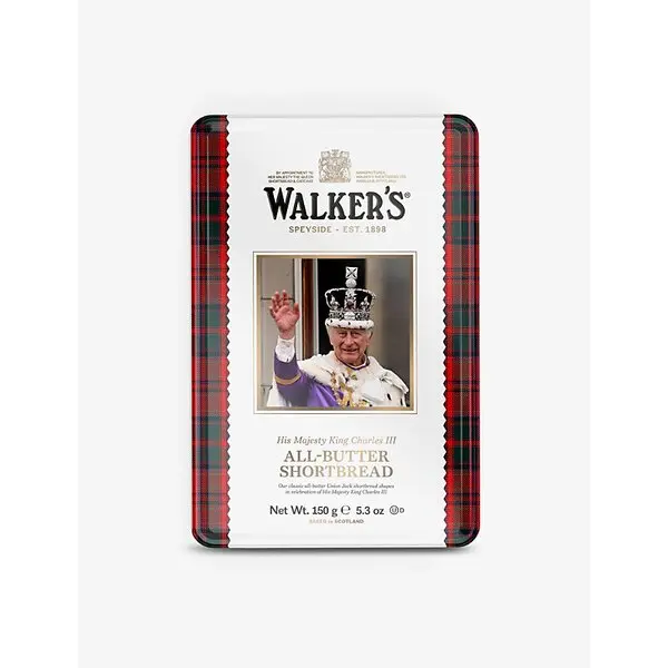 WALKERS King Charles Iii All-butter Shortbread Biscuit Tin 150g
