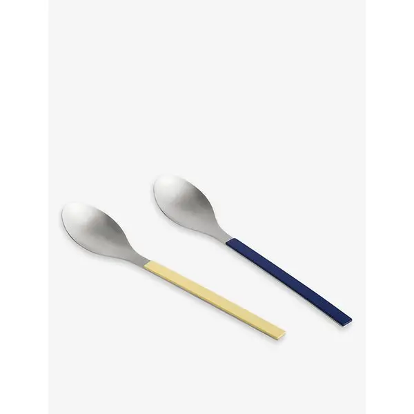 HAY Mvs Square-handle Stainless-steel Serving Spoons Set Of Two