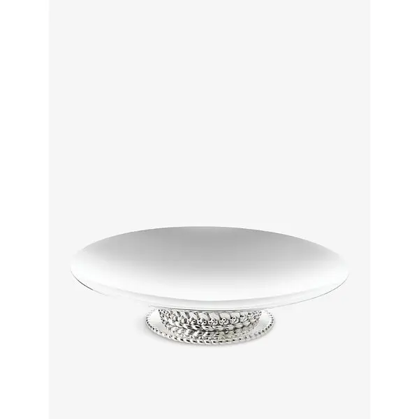 Christofle Textured-design Circular Silver-plated Centre Piece 9cm