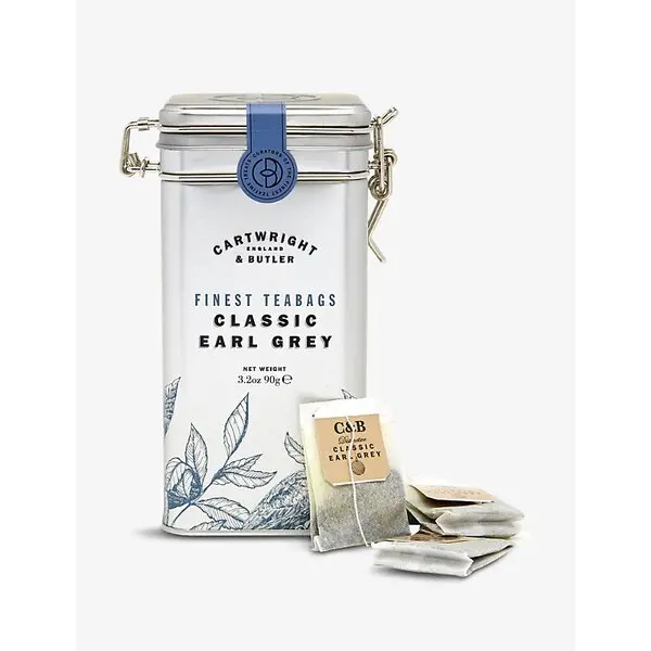 CARTWRIGHT & BUTLER Earl Grey Whole Leaf Tea Bags Caddy Box Of 15