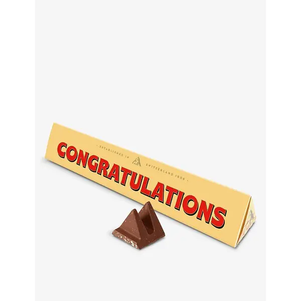 TOBLERONE Congratulations Milk Chocolate And Nougat Bar 100g