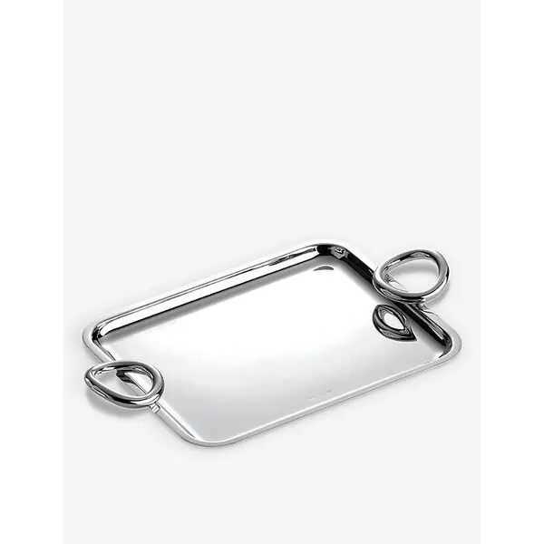 Christofle Vertigo Two-handle Silver-plated Tray 20cm X16cm