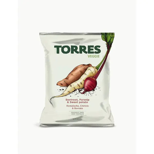 TORRES Veggie Beetroot, Parsnip And Sweet Potato Crisps 90g