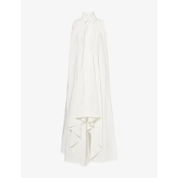 MARC LEBIHAN Sleeveless Cotton-poplin Maxi Dress - Blanc