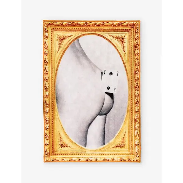 SELETTI Wears Toiletpaper Two Of Spades Polyester And Plastic Mat 60cm X 90cm - One-color